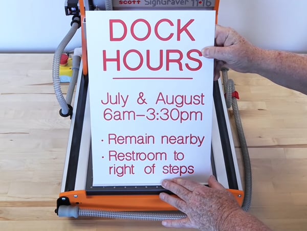 create durable warehouse signs in house