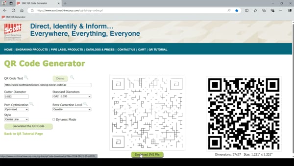 Engraving Software - QR Codes